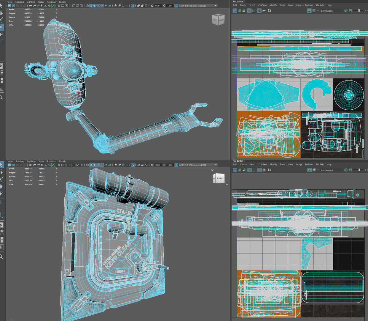 案例:使用Maya和UE5设置太空站模块化环境-Renderbus瑞云渲染